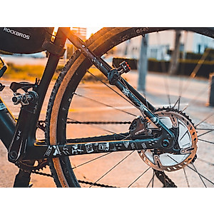 All Mountain Style Honeycomb High Impact Frame Guard Road/Gravel - Clear Bike Frame Protector Supports Universal Fitting - Helps Protect Your Bike from Scratches, Chips and Dings (Bikepacking White)