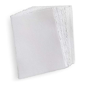 Wanderings A4 Handmade Blank White Deckle Edge Paper - Pack of 50 - Watercolor/Mixed Media Cotton Sheets - Paintings, Drawings, Letters, Stationery - Thick 150 GSM - Large Size 8.25x11.7”