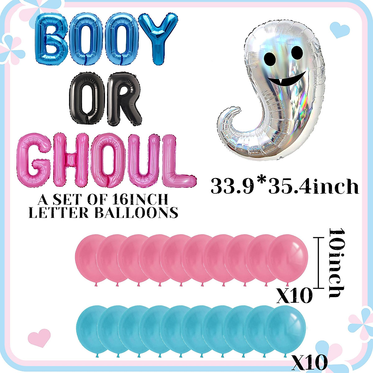 22 PCS Halloween Gender Reveal Halloween Themed Gender Reveal Baby is Brewing Boy Or Girl Halloween Gender Reveal Decorations Booy or Ghoul