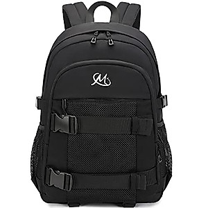 MIRLEWAIY Classical Casual Large Boys Daypack Black Travel Laptop Backpack School Bookbag Work Bag For College student water-resistent, Black