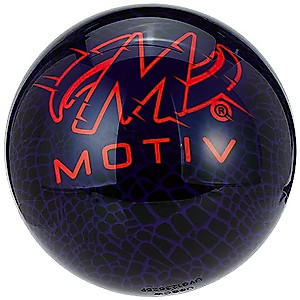 On The Ball Bowling Motiv Venom Spare Bowling Ball - Purple/Orange 12lbs