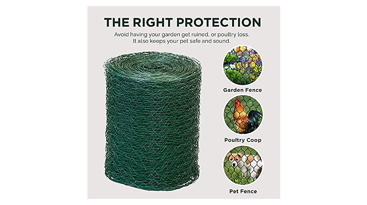 Durable Green Florist Netting - Versatile 12x150ft Steel Mesh