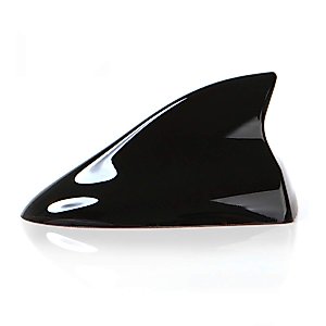 Ramble- Super Shark Fin Antenna Cover Car Radio Aerials FM AM Signal SUV Antenne Auto Accessories, for Ford Explorer Fusion Everest Kuga C-Max 2 3 Cmax Hybrid (Advanced Style, Black)