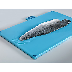 Joseph Joseph Index Plastic Cutting Board Set with Stainless Steel Storage Case Color-Coded Dishwasher-Safe Non-Slip, Large, Steel Multicolored