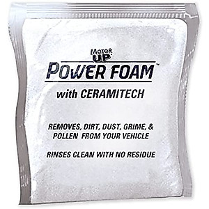 Motor Up Power Foam 2 Pack Refill - with Ceramic Coating Finish - Cleaning Concentrate Powder, Foaming Wash Soap - for Cars, Trucks, & Boats - Includes 2 x 4-Ounce Bag of Cleaning Crystals