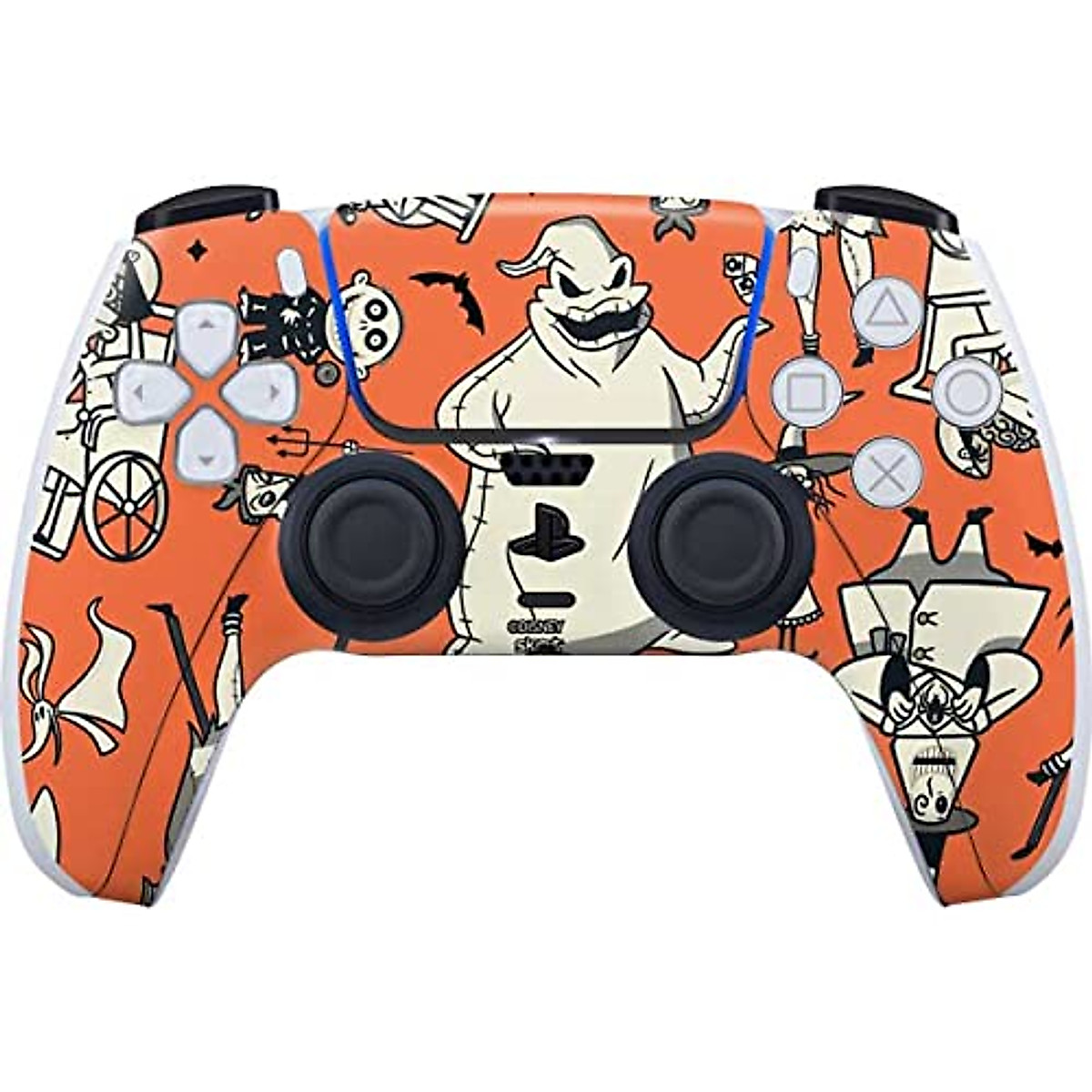 Skinit Decal Gaming Skin Compatible with PS5 Controller - Officially Licensed Disney The Nightmare Before Christmas Character Pattern Print Design
