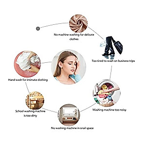 Mini Washing Machine, Small Ultrasound Turbine USB Powered Portable Washing Machine, Automatic Switch off, High Efficient Quiet Portable Washer for Travel, RV, Apartment, Dormitory