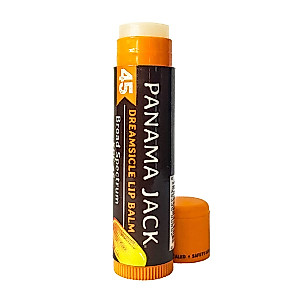 Panama Jack Sunscreen Lip Balm - SPF 45, Flavor Pack, Broad Spectrum UVA-UVB Sunscreen Protection, Prevents & Soothes Dry, Chapped Lips (Dreamsicle/Vanilla)