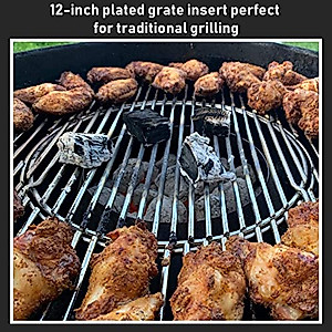 X Home Grill Grate for 22 Inch Weber Charcoal Grill, Upgraded 8835 Gourmet BBQ System Hinged Cooking Grate, 21.5 x 21.5 Inch