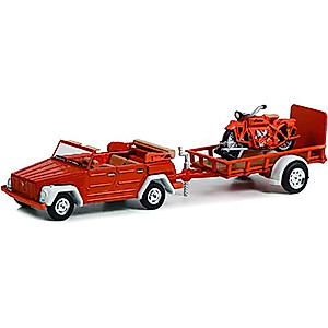 Greenlight 32260-C Hitch & Tow Series 26 - 1973 V-Dub Thing (Type 181) and Utility Trailer with 1920 Scout 1:64 Scale Diecast