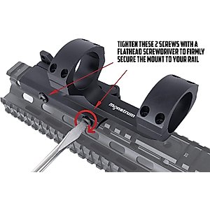 Monstrum 3-9x32 AO Rifle Scope with Illuminated Range Finder Reticle and Parallax Adjustment | ZR252 Quick Release Scope Mount | Flat Dark Earth | Bundle