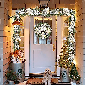 Vofuly prelit Christmas Wreath for Front Door,