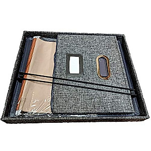 Linen File Storage Box Includes 10 Legal Hanging Files - Collapsible Easy Filing Organizer with Lid - Steel Glides Fit Perfectly (Legal Size)