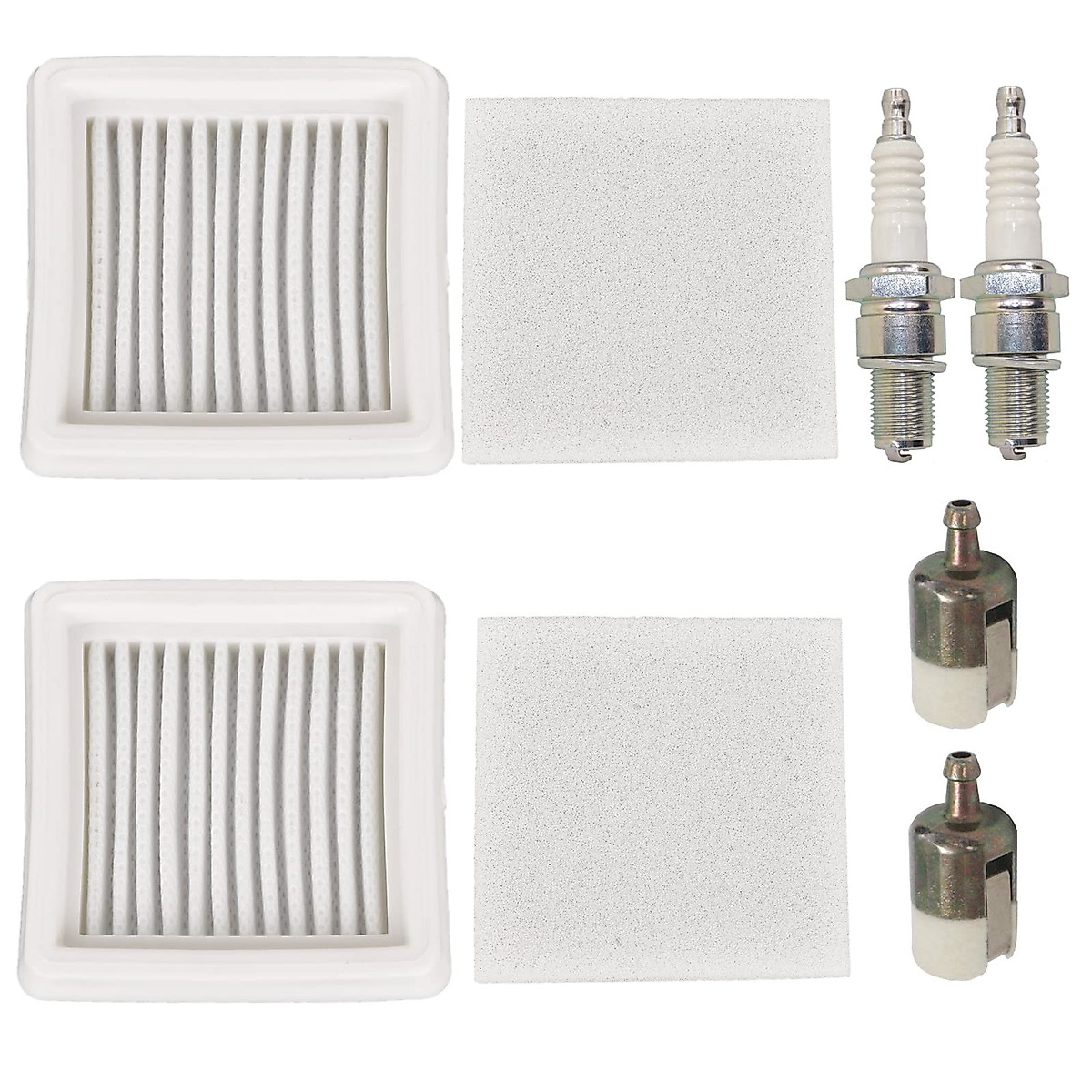 HIFROM (2 Pack A226002030 Air Filter A226002040 Pre Cleaner Fuel Filter Spark Plug Kit Compatible with Echo SRM-2620 AH262 BRD-2620 C302 M262 PAS-2620 SRM-3020 T302X Lawn Mower
