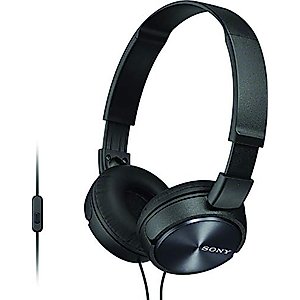 Sony MDR-ZX310AP ZX Series Wired On Ear Headphones with mic, Black
