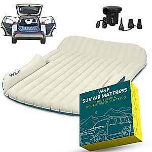 WEY&FLY SUV Air Mattress Thickened and Double-Sided Flocking Travel Camping Bed Dedicated Mobile Cushion Extended Outdoor for Back Seat 4 Bags