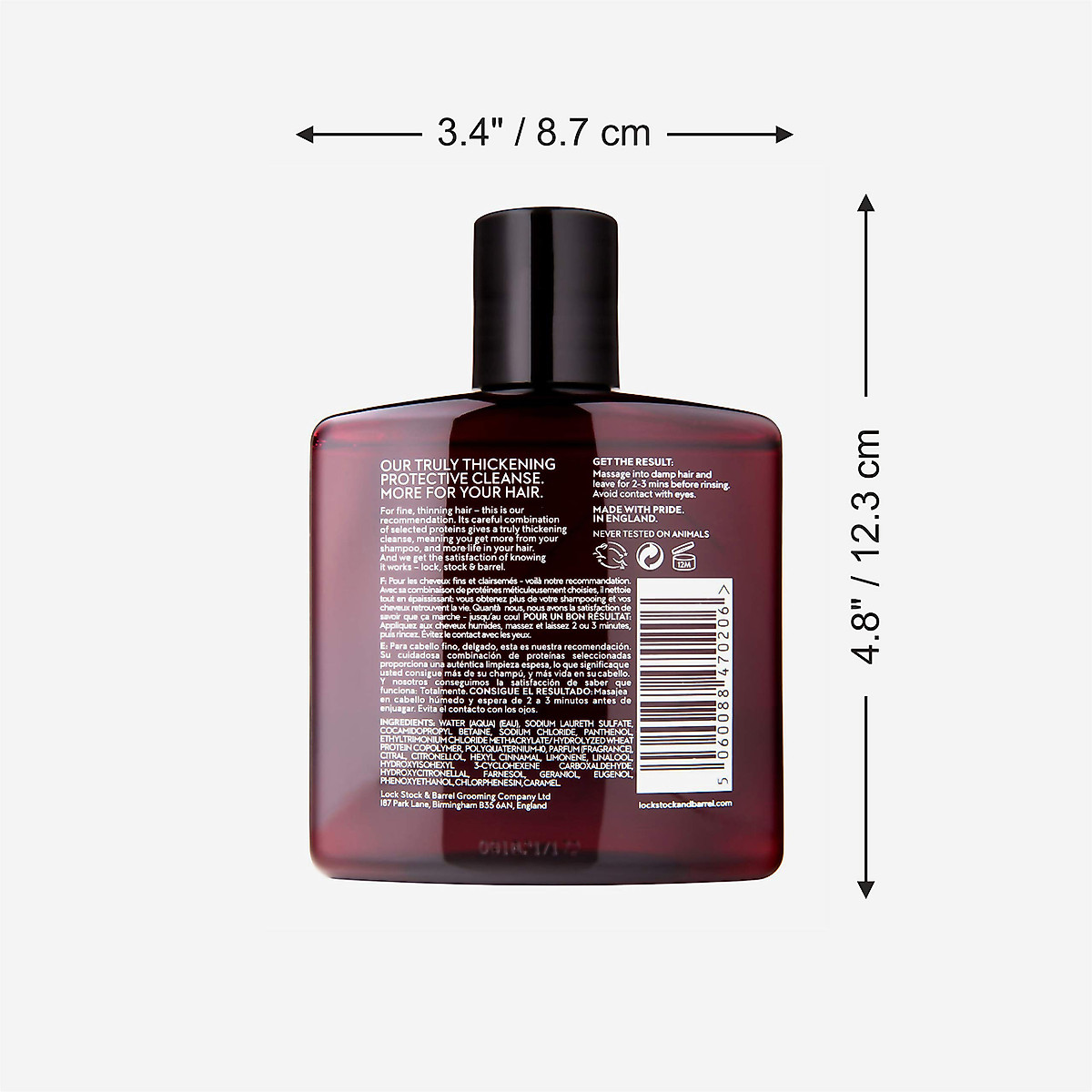 Lock Stock & Barrel Reconstruct Protein Thickening Shampoo For Men 250 ml