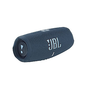 JBL Charge 5 Waterproof Portable Speaker with Built in Powerbank and gSport Carbon Fiber Case (Blue)