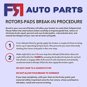 (Rear Brake Kit)(High-End Series)(2 Cross-Drilled Disc Brake Rotors + 4 Ceramic Brake Pads)