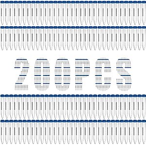 AKOLAFE 200 Pack 15ml Centrifuge Tubes, 15 ml Conical Centrifuge Tubes with Graduated Marks, Write-on Spots and Blue Screw Caps, Leak Proof Plastic Test Tubes Container for Lab Scientific Experiments
