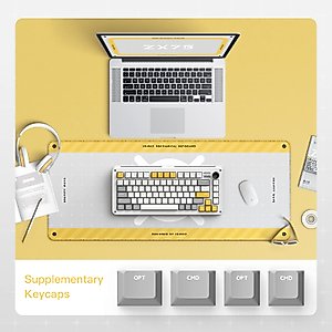 iQunix ZX75 Gravity Wave 75% RGB Mechanical Keyboard with Volume Knob, 81 Keys Hotswap Moonstone Switches Wireless Gaming Keyboard, Supports Bluetooth 5.1, 2.4GHz and Wired, for Win/Mac