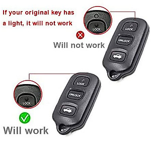 Keymall keyless Entry Replacement Upgraded Flip Car Key 314MHz 4D67 Chip 4B Fob Remote for Toyota 4Runner Sequoia 2005-2008,HYQ12BBX HYQ12BAN HYQ1512Y