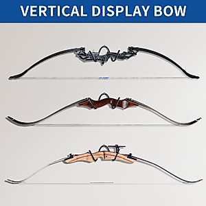 Kesywale Bow Hanger Wall Mount Adjustable Bows Holder Storage Wall Rack to Display Your Bow, Pack of 4 (4)