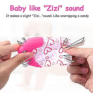 Vicloon Silicone Teething Mitt, 2Pcs Baby Teething Mitten, Baby Teething Toy with Adjustable Strap, Crinkle Sound and Textured, Baby Teething Mitten Self Soothing Baby Chew Toys for 0-6month Infant