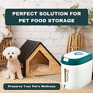 Kitchen Airtight Food Storage Container with Lid for Rice, Cereal, Flour, Sugar, Grains and Dog Food Storage - 22 lbs, Grey