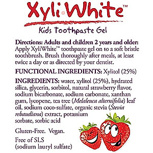 NOW Solutions, Xyliwhite™ Toothpaste Gel for Kids, Strawberry Splash Flavor, Kid Approved! 3-Ounce, Packaging May Vary (Pack of 2)