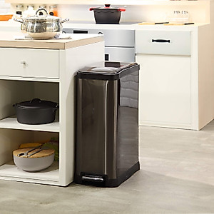 HomeZone VA41660A Trash can, Single Compartment, Black