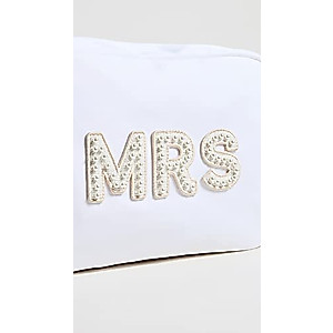 Stoney Clover Lane Women's Mrs Large Pouch, Blanc, White, Graphic, Metallic, One Size