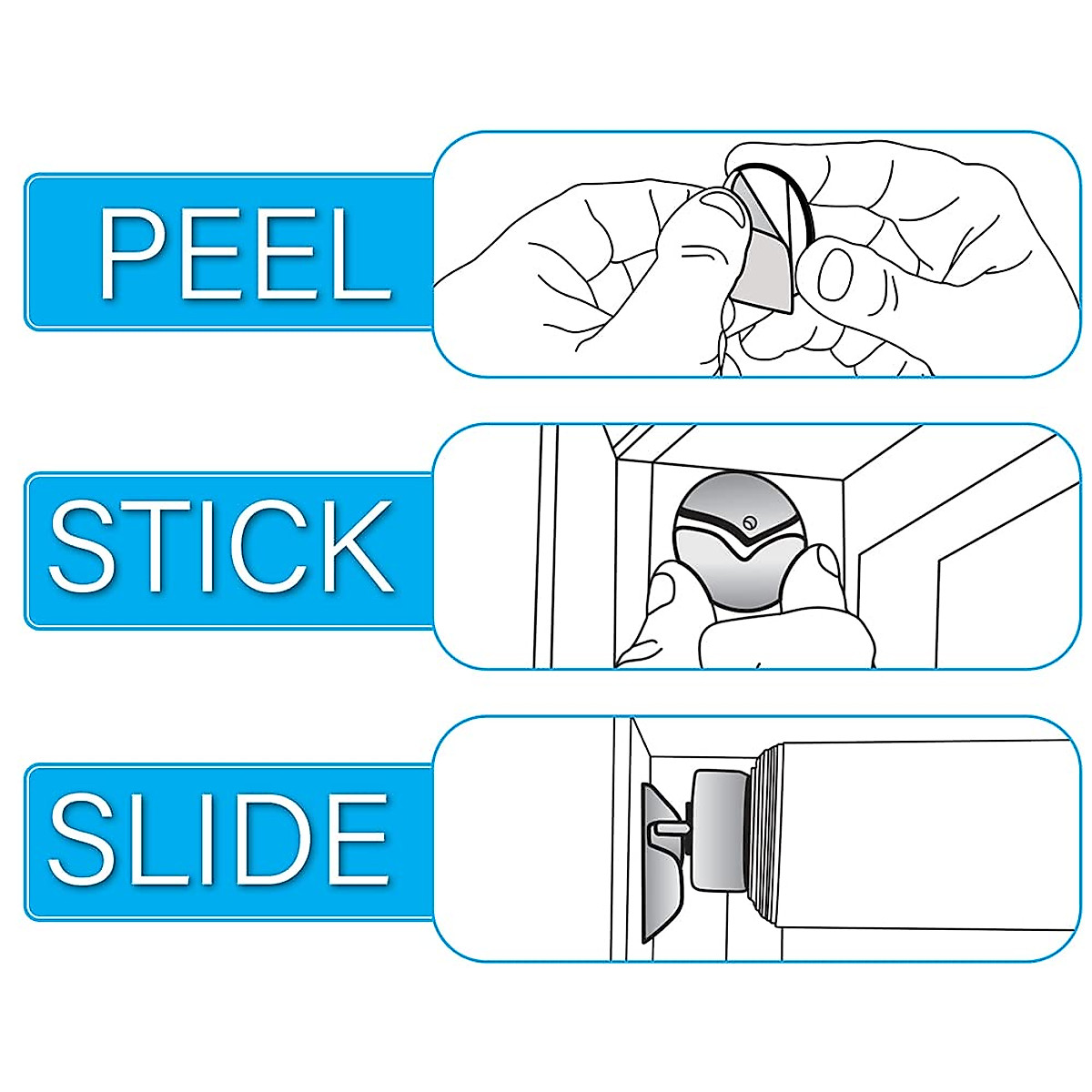 Redi Shade No Tools Simple Slide Inside Mount Roller Shade Bracket, White, 2 Pack