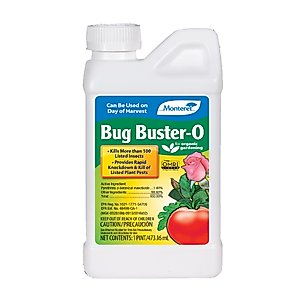 Monterey Bug Buster-O Organic Insecticide for use on Garden Plants, 1 Pint
