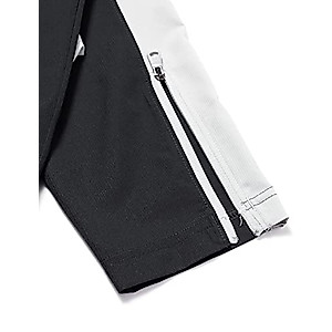 Under Armour Boys' Sportstyle Woven Pants, (002) Black/White/White, Youth Large