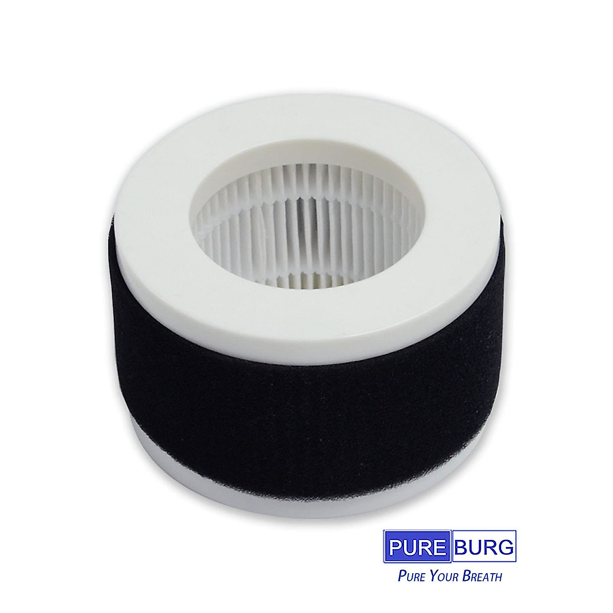 PUREBURG Replacement HEPA Filters Compatible with Pro Breeze Mini Air Purifier PB-P02, Part Number PB-P02F, 2-IN-1 High efficiency,3-Pack