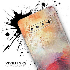 DesignSkinz Grungy Colorful Faded Paint Protective Vinyl Decal Wrap Skin Cover Compatible with The Samsung Galaxy S20 (Screen Trim & Back Glass Skin)
