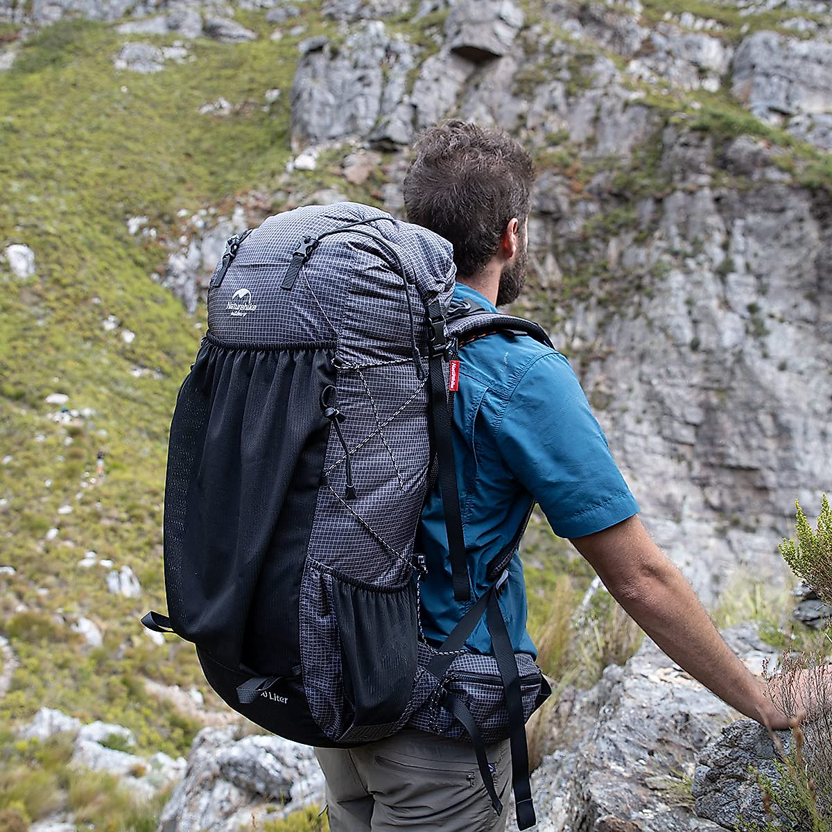 Naturehike 65L Internal Frame Hiking Backpack for Outdoor Camping Travel Backpacking Backpack for Adult (65L, Black)