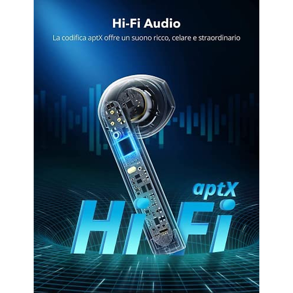 Wireless Earbuds, Bluetooth 5.0 Wireless Headphones Sport Bluetooth Earphones in Ear Noise Cancelling Earbuds with Mic,20H Playtime,IP7 Waterproof,Low Latency Stereo Earphones for iOS and Android