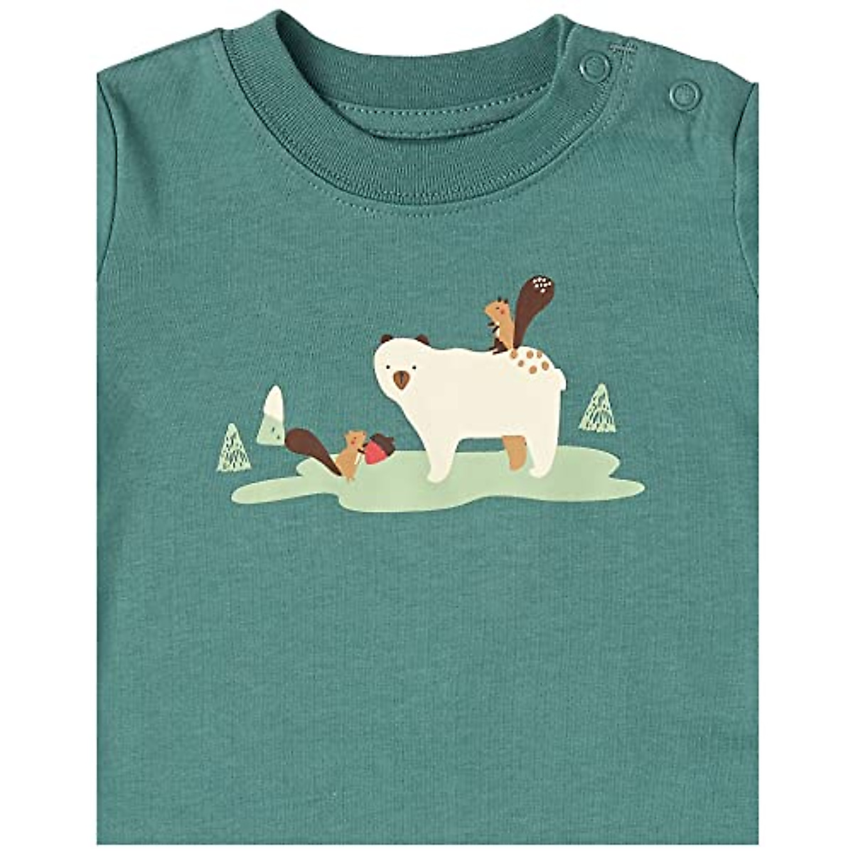 Amazon Essentials Baby Boys' Short-Sleeve Tee, Pack of 5, Ivory Forest, 18 Months