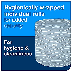 Tork Bath Tissue Roll Universal 2-ply For everyday use at home Biodegradable 4.375x3.75", 500 sheets/roll, 96 rolls/case