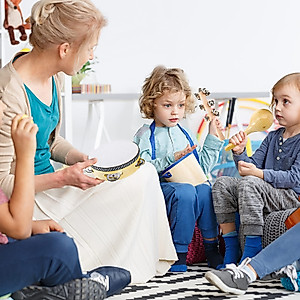 TOPZEA 12 Pack Kids Musical Instruments, Natural Wood Percussion Instrument Baby Drum Set Tambourine Xylophone Musical Toys for Toddler, Boys and Girls, Preschool Educational, with Storage Bag