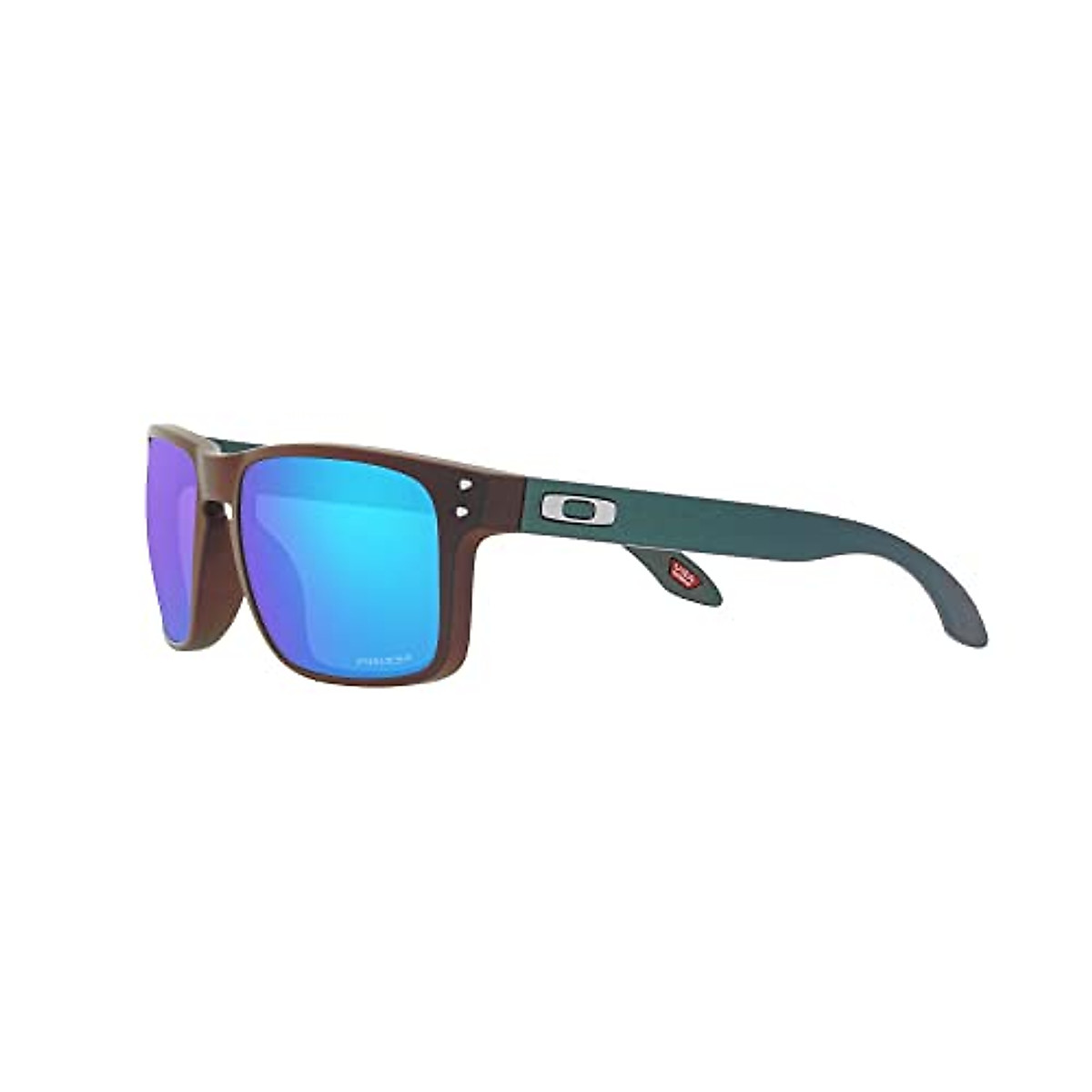Oakley Men's OO9102 Holbrook Square Sunglasses, Matte Black/Red Colorshift/Prizm Sapphire, 57 mm