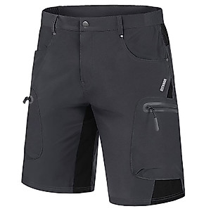 MAGCOMSEN Bike Shorts Men Black Cycling Shorts Men Hiking Shorts Men Quick Dry Big and Tall Shorts for Men Shorts for Men Travel Shorts Men Athletic Shorts