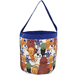 Disney Star Wars Yoda Collapsible Nylon Basket Bucket Tote Bag (One Size, Blue)