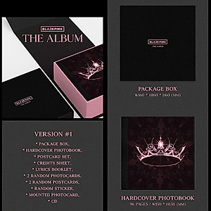 Blackpink 1st Full Album The Album Set (Version 1,2,3,4) (Incl. Blackpink Mobile Grip Holder, Blackpink Transparent Photocard Set)