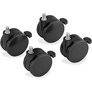 HON HABCASTER Height-Adjustable Base Caster Add-On Kit, Black, 4/pack
