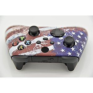 Hand Crafted Custom Controller Compatible with Xbox Series X/S & Xbox One (U.S Flag)