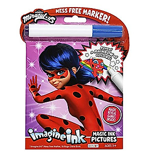 Bendon Miraculous Imagine Ink Magic Ink Pictures and Game Book with Mess Free Marker