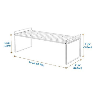 Poeland Kitchen Cabinet Storage Shelf Rack - Steel Metal Frame - Rust Resistant Coating for Home Kitchen and Bathroom